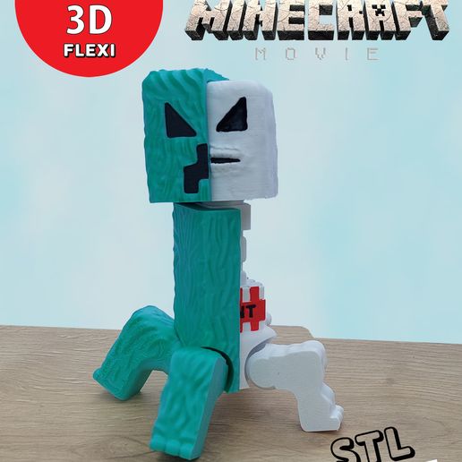 💀 Creeper Skeleton - Minecraft・Archivo STL para Impresión 3D・Cults