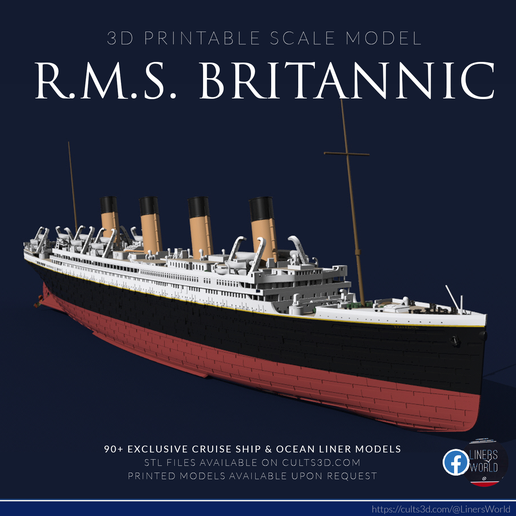 🌊 RMS BRITANNIC ocean liner, has she known commercial service・ STL File ...