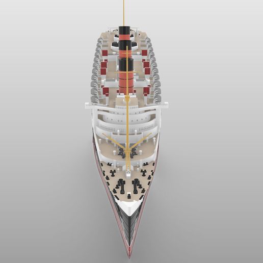 👸 RMS QUEEN MARY ocean liner 1/450 model kit・ STL File for 3D printing ...