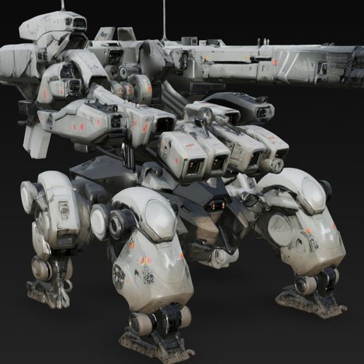 🤖 Titan Mech - Futuristic Battle Walker・ STL File for 3D printing・Cults