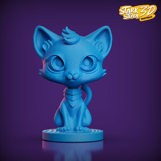 STL file 3D Cute Cat Sculpt - 3D Printable Tabletop Decor (STL File) 🐱 ...