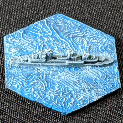 STL file Generic WW2 Cruiser hex tile counter ⛵ ・Design to download and ...