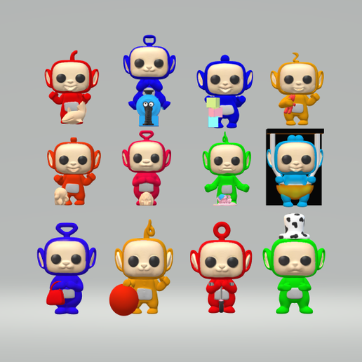 STL file 12 POP teletubbies and tiddlytubbies 🆕 ・3D printing idea to ...