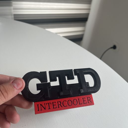 🏌️ GOLF MK2 GTD INTERCOOLER BADGE・Archivo STL para Impresión 3D・Cults