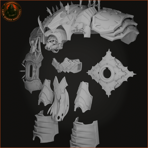 🤖 Nocturnal Counts Medium Mech Armor・ 3D File for 3D printing・Cults