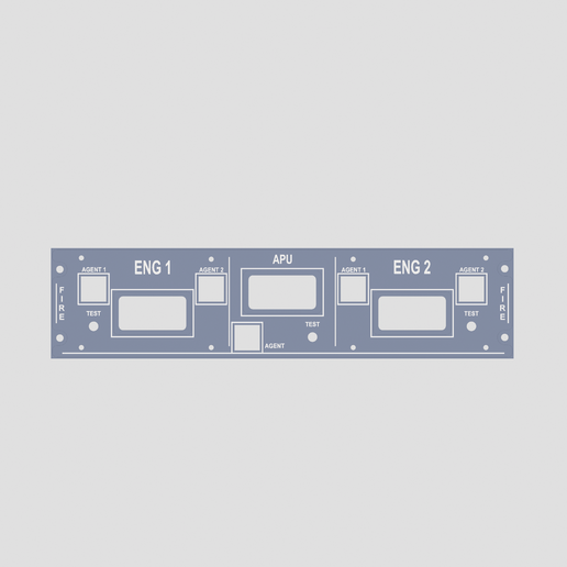 🔥 A320 Overhead FIRE Panel・ STL File for 3D printing・Cults