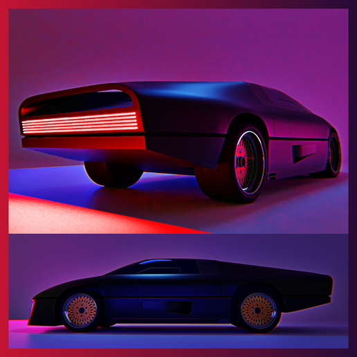 🎬 DODGE M4S TURBO INTERCEPTOR from THE WRAITH / PHANTOM・ STL File for ...