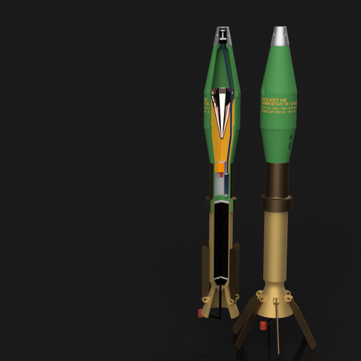 ⚖️ M72A1 LAW Rocket (Full & Cutaway Versions) - Modelo 3D altamente ...