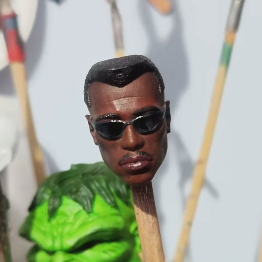 🆒 Tête de figurine Blade-Wesley Snipes・Impression 3D・Cults