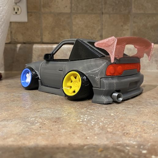 3D printing Nissan 200sx Tooned car model kit • made with Flashforge 5M ...