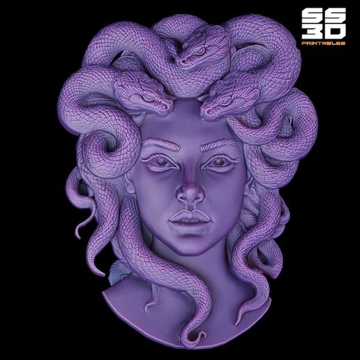 📁 Medusa Relief – Stunning 3D STL File for 3D Printing & CNC・ STL File ...