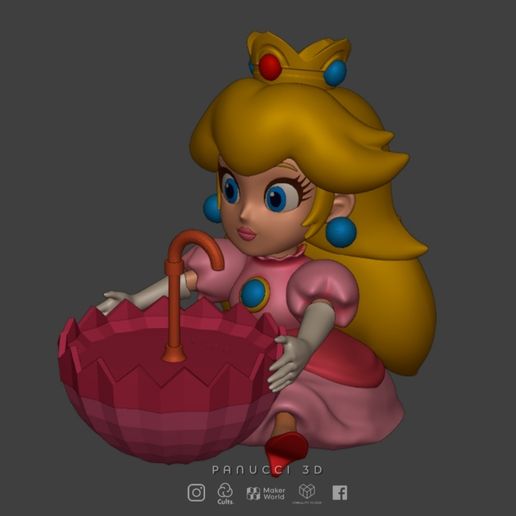🍑 Peach Palomera - Caramelera (super mario galaxy)・ 3D File for 3D ...