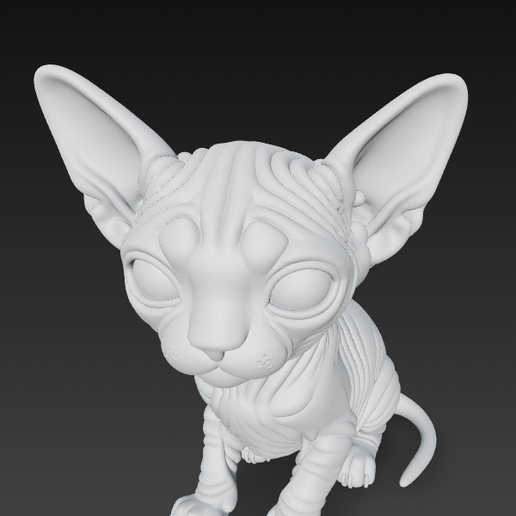 👶 Baby Sphinx Cat・ 3D File for 3D printing・Cults