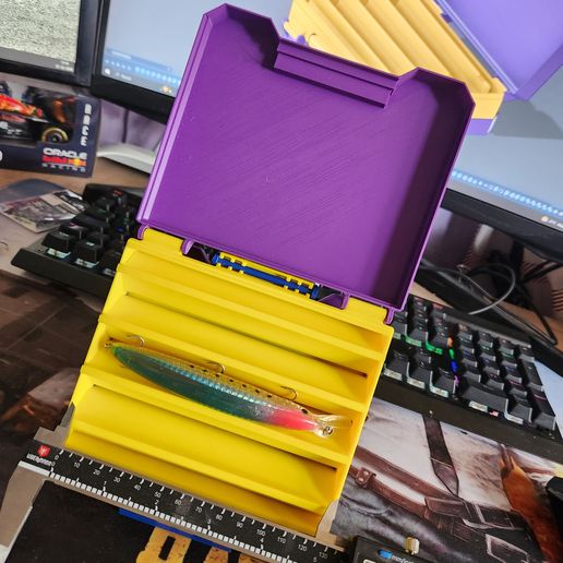 🎣 Compact Fishing Lure Box・ STL File for 3D printing・Cults