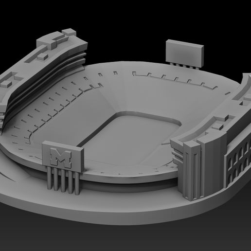 🏟️ Michigan Stadium・ STL File for 3D printing・Cults