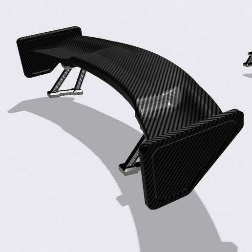 🚗 Spoiler with multiple options for scale model car・ STL File for ・Cults