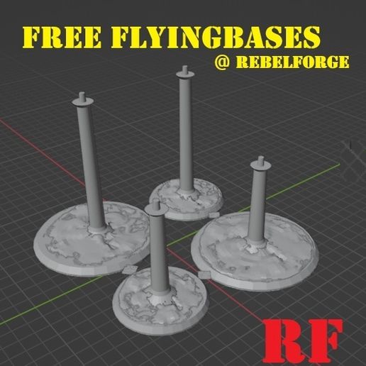 🆓 free flying bases・Free OBJ File for 3D printing・Cults