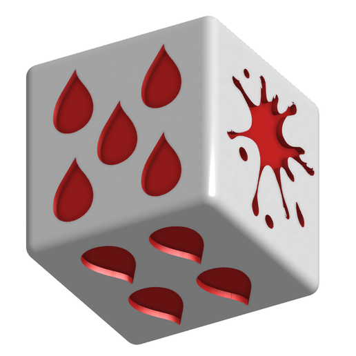 🩸 D6 - Markers for Trench Crusade - Blood / Blessing / Infection・ STL ...